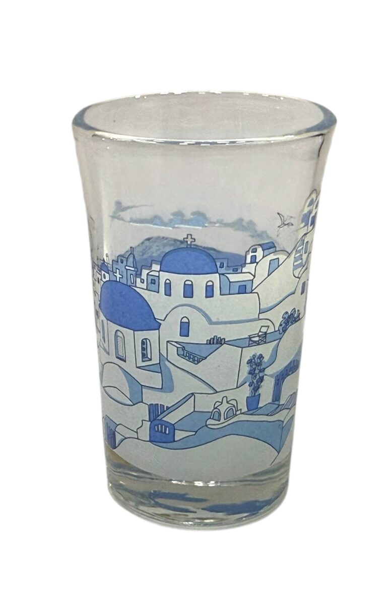 Shot Glass with Santorini Island | GREEK ART